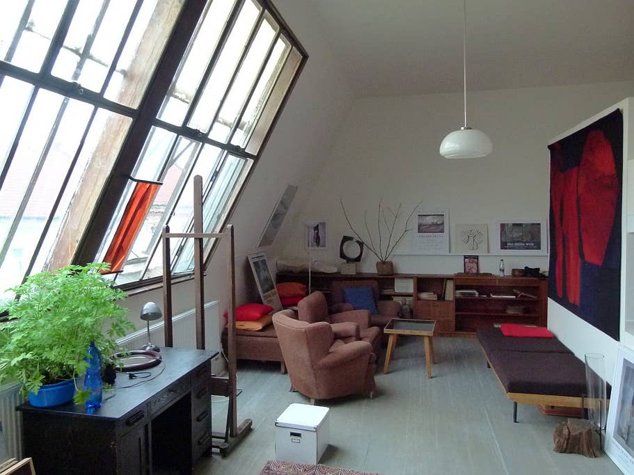 This is a studio where the famous painter and sculptor Zdenek Sputa us ...